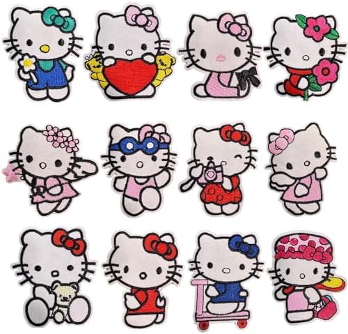 Amazon.com: 15PCS Cute Cartoon Anime Embroidered Iron On Patches DIY ...