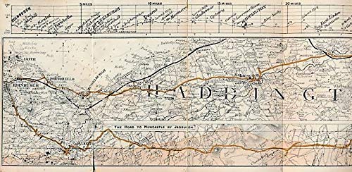 The "Great North Road' Map. Part 2. Edinburgh to York: Amazon.co.uk ...