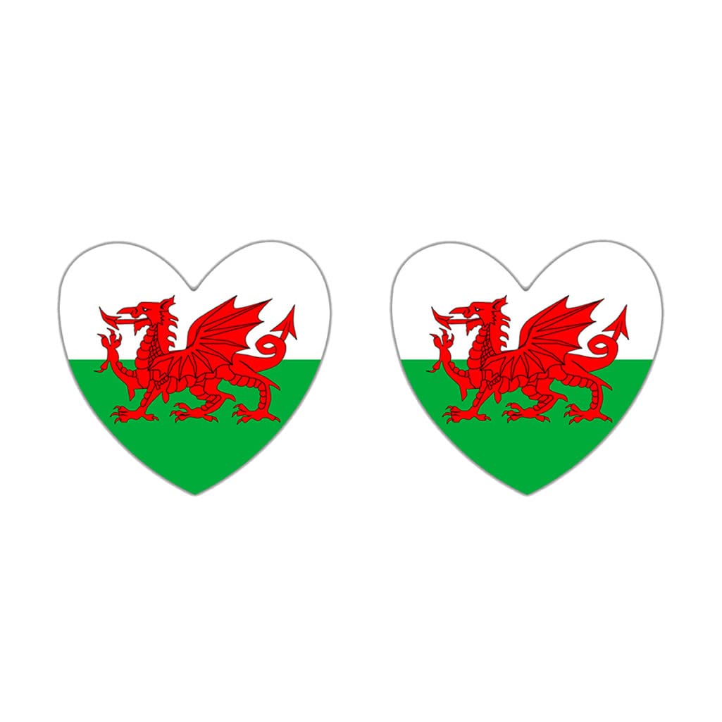 Set of 2 X Welsh Heart Temporary Tattoo Waterproof Lasts 1 week Wales ...