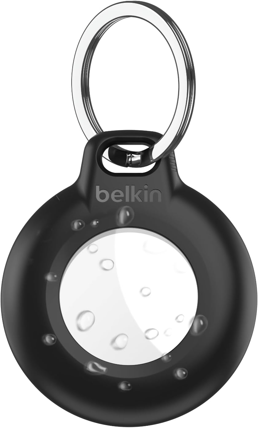Amazon.com: Belkin Waterproof Apple AirTag Secure Holder with Key Ring ...