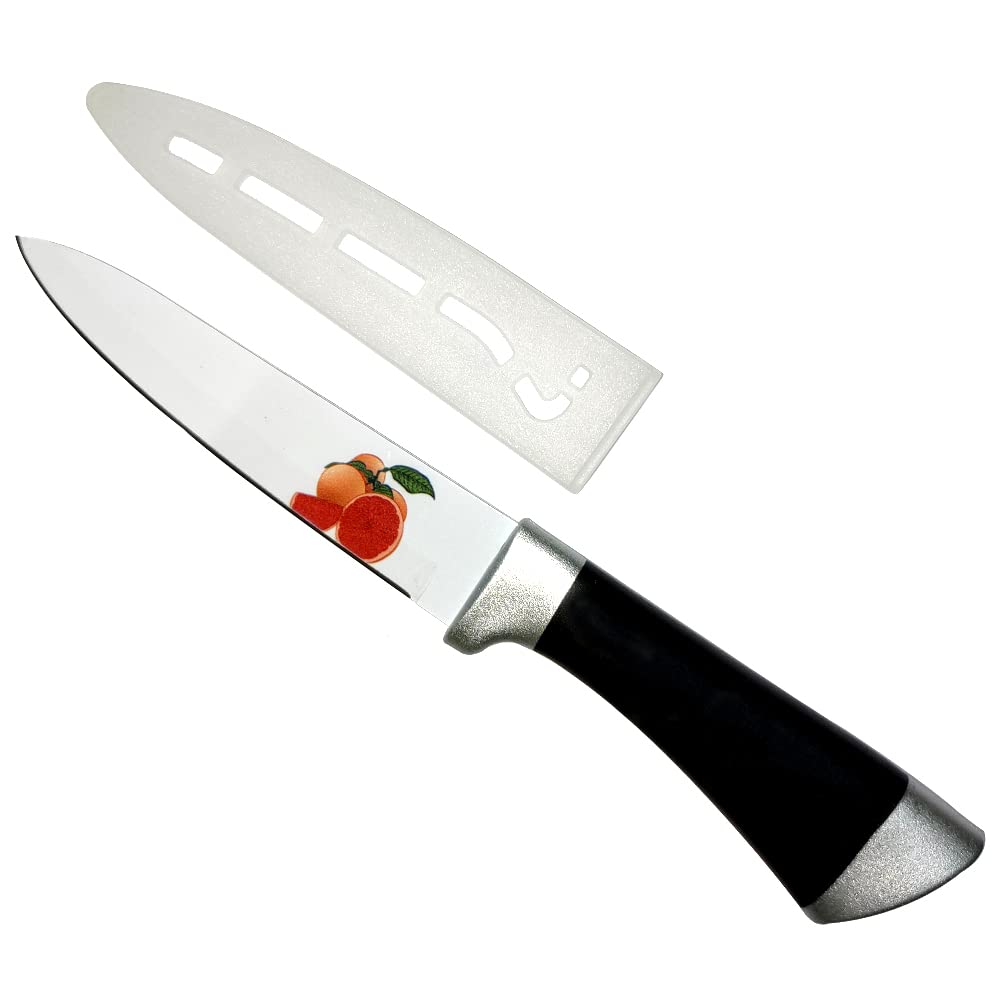 THEODORE Orange Knife Stainless Steel Design Kitchen Knife Coated Blade ...