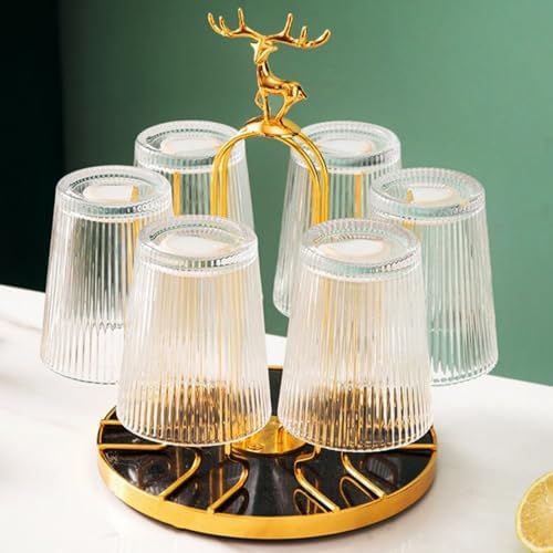 Amazon.com - Pumtus Rotating Cup Drying Rack Stand, 6 Cups Drinking ...