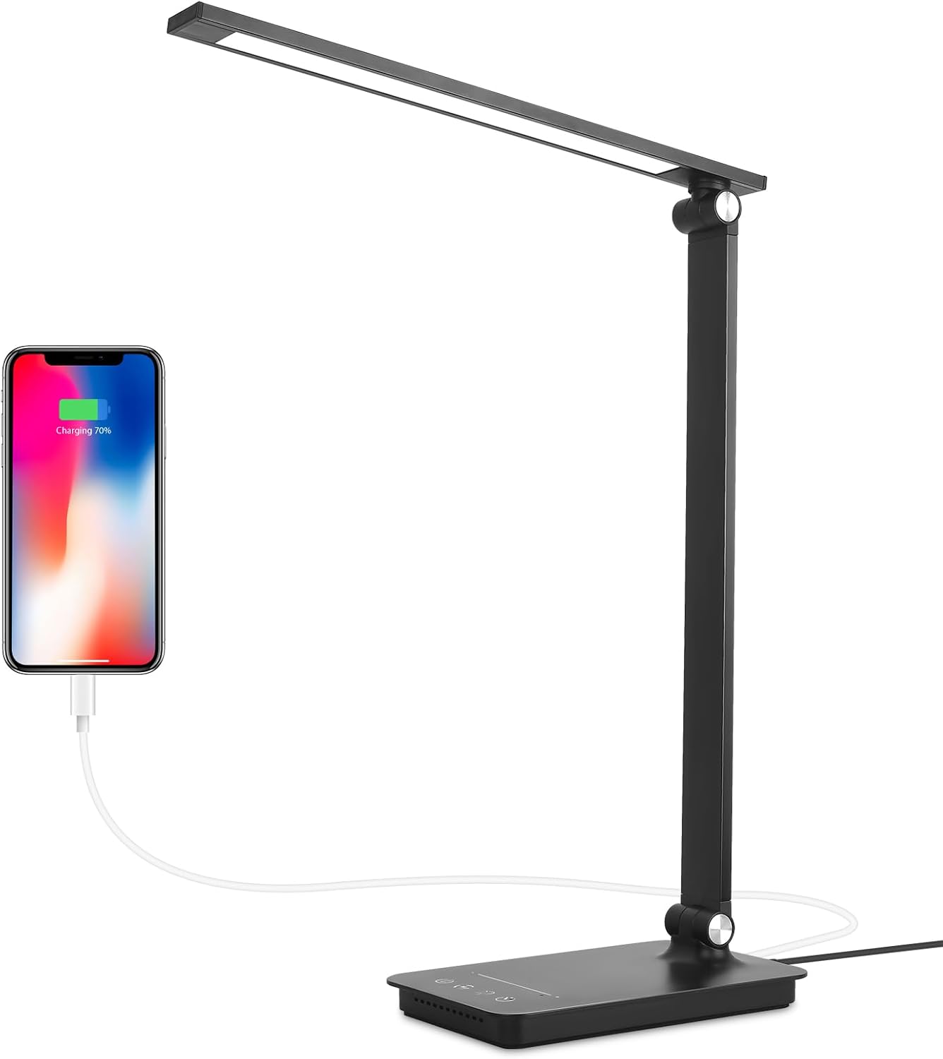 Semlos LED Desk Lamp with USB Charging Port, 25 Lighting Modes, Touch ...
