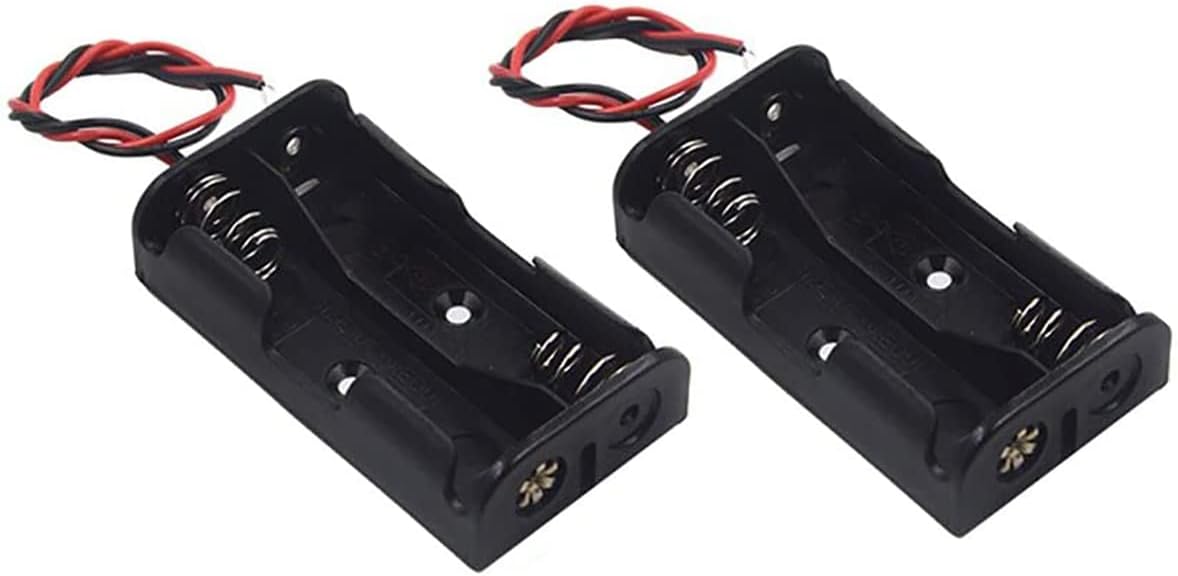 Amazon.com: 2S 18650 Battery Holder Case Box with 6" Wire Leads for 2X ...