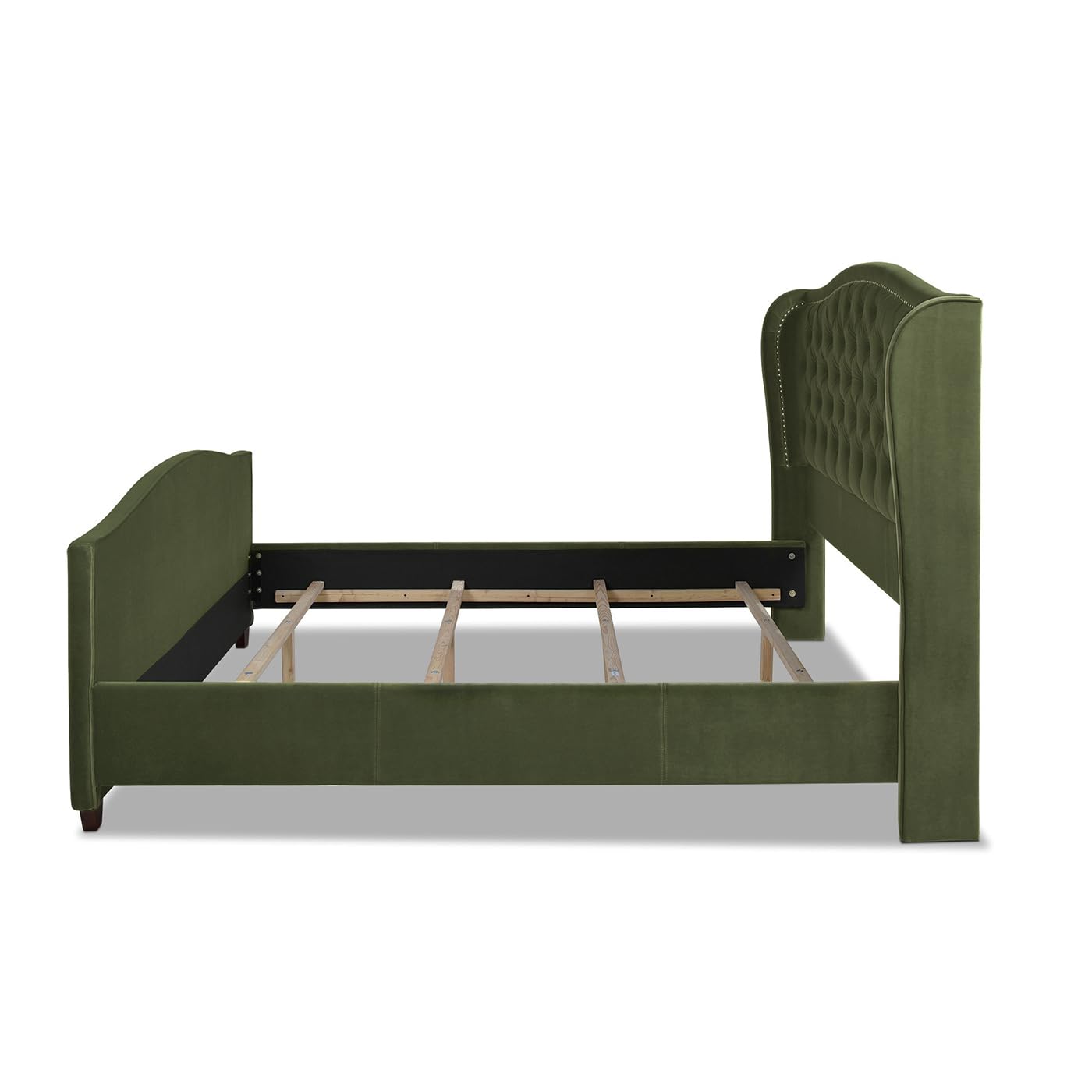 Jennifer Taylor Home Marcella Upholstered Shelter Headboard Bed Set ...