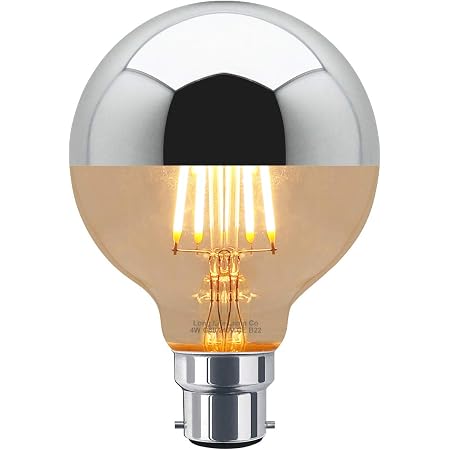 Philips LED Premium Classic Dimmable A60 Crown Mirror Light Bulb [E27 ...