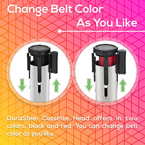 Snapklik.com : Replacement Stanchions Belt Head Cassette - 6.5 Feet Red ...