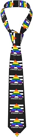 Amazon.com: Lgbtq Gay Straight Ally Pride Flag Ties For Men Fashion ...