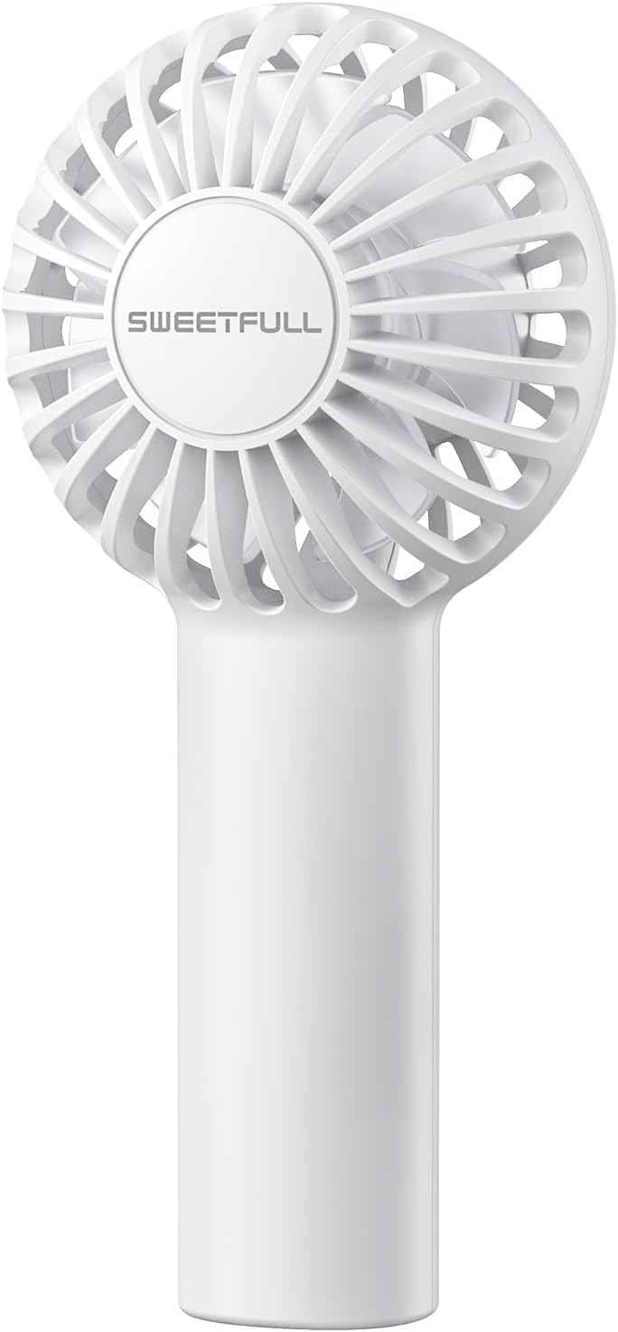 SWEETFULL Handheld Fan, Mini Portable Rechargeable, 3 Speeds Personal ...