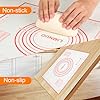 LIMNUO Silicone Pastry Mat - Extra Thick, Non-Stick Baking
