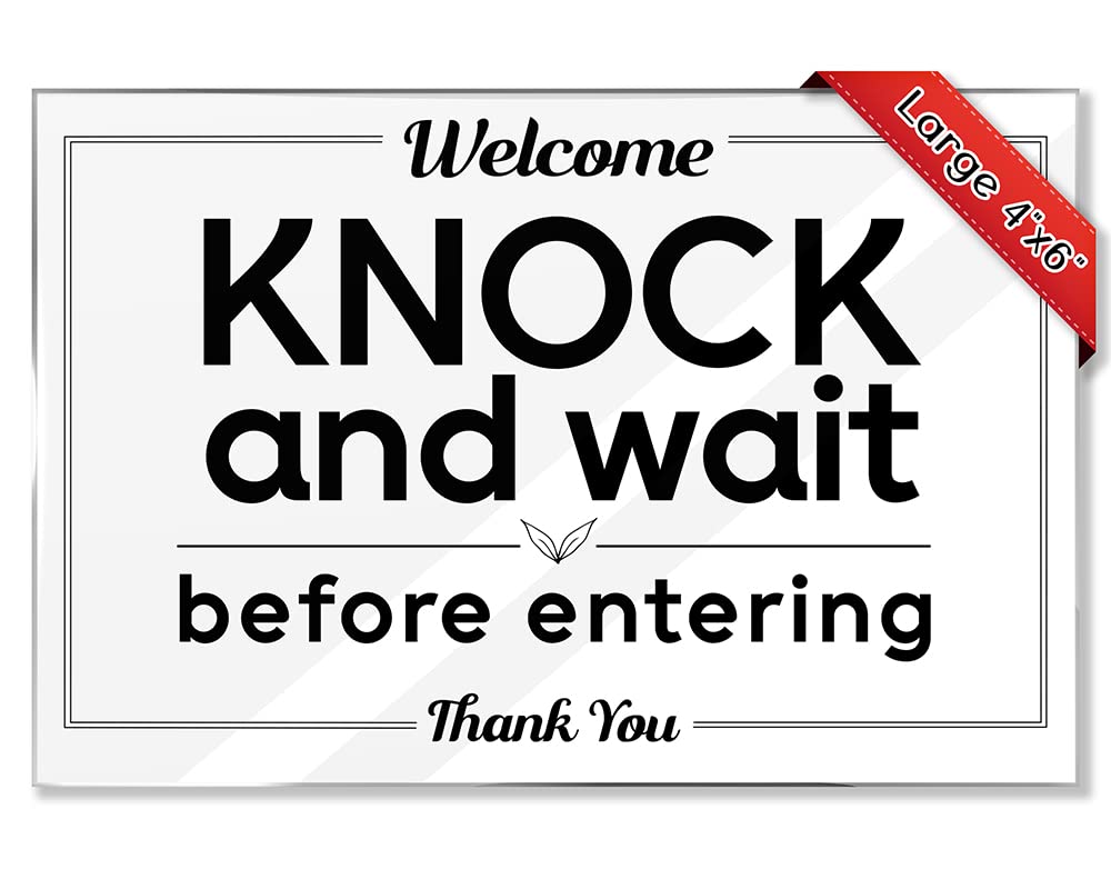 Amazon.com: Essentials for Hosts – "Welcome, Please Knock and Wait ...