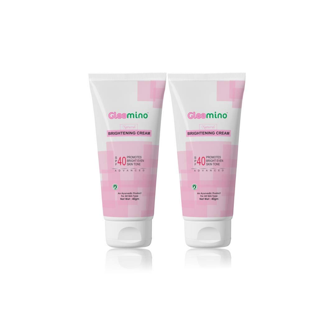 Gleamino Natural Brightening Cream with SPF 40 Combo of 2 : Amazon.in ...