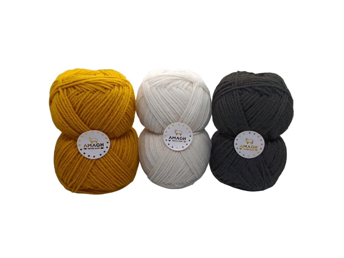 AMAGH® Soft Acrylic Hand Knitting Yarn, 3 ply Thin Acrylic Yarn ...