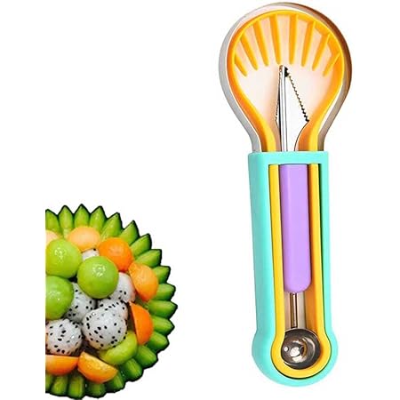 Amazon.com: NT-ling Melon Baller Scoop Set 4 In 1 Stainless Steel Fruit ...