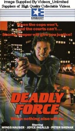 Amazon.com: Deadly Force [VHS] : Wings Hauser, Joyce Ingalls, Paul ...
