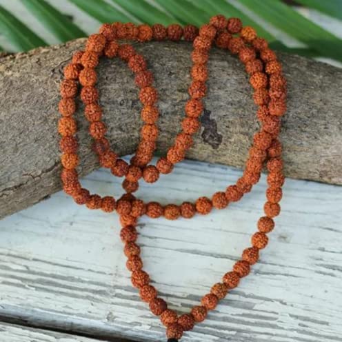 QUEEN-GEMS Fruit Mala Nepali Rudraksha Mala Natural 108 Beads Rudraksha ...