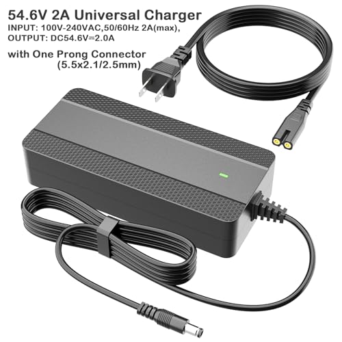 54.6V 2A Charger for 48V Lithium Battery - Compatible with Razor ...