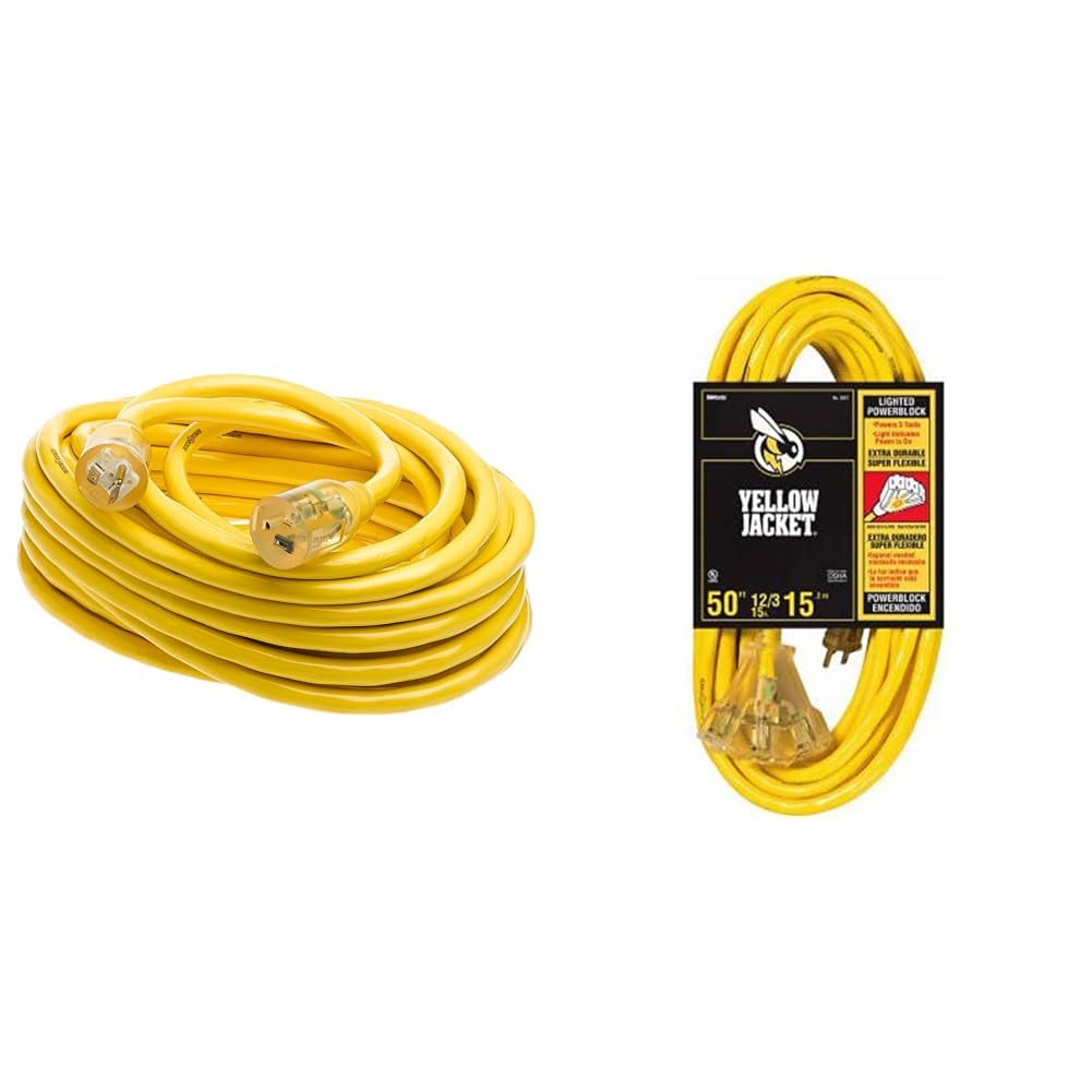 Yellow Jacket 2991 10/3 Extra Heavy-Duty 20-Amp Premium SJTW Contractor ...
