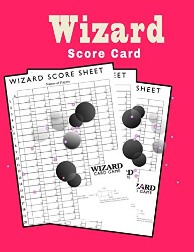 wizard score card: large size print wizard card game score keeping book ...