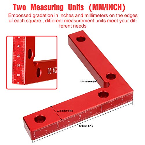 SILIVN 2Pcs 90 Degree Positioning Squares Right Angle Clamps，5.5" X 5.5 ...