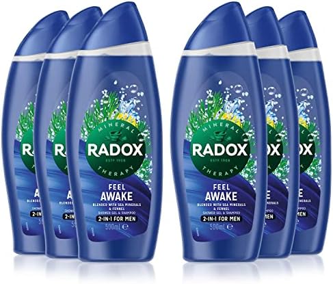 Amazon.com : Radox Feel Awake for Men 2-in-1 Shower and Shampoo 500 ml ...