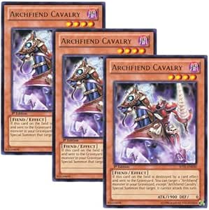 Amazon.co.jp: ★ 3枚セット ★遊戯王 英語版 JOTL-EN030 Archfiend Cavalry デーモンの騎兵 (レア ...