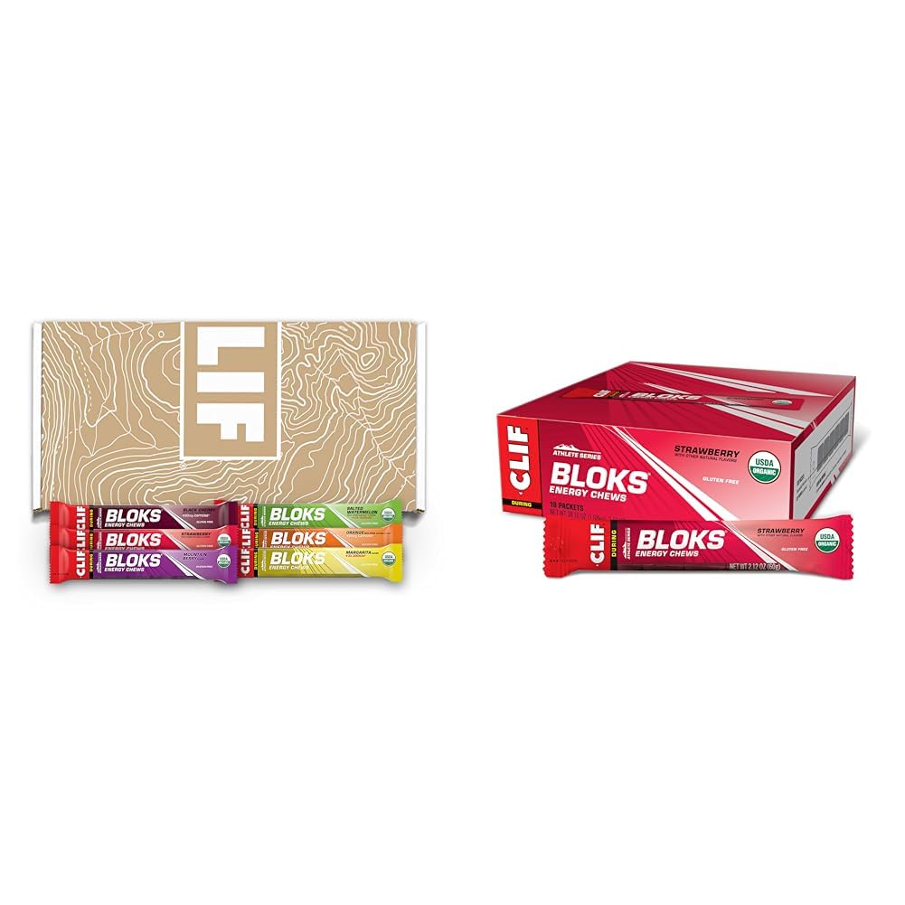 Amazon.com: CLIFT BLOKS Energy Chews Variety & Strawberry Packs - 2.12 ...
