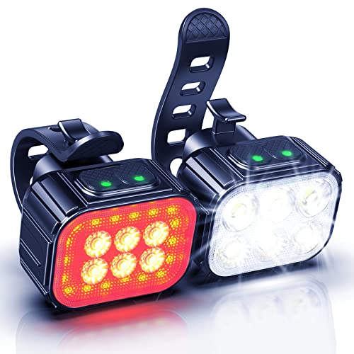 Snapklik.com : Bike Lights Set Ultra Bright, Cuvccn Bicycle Light ...