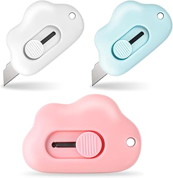 Hariendny Cute Retractable Box Cutters Cloud Shaped Mini Box Cutters ...