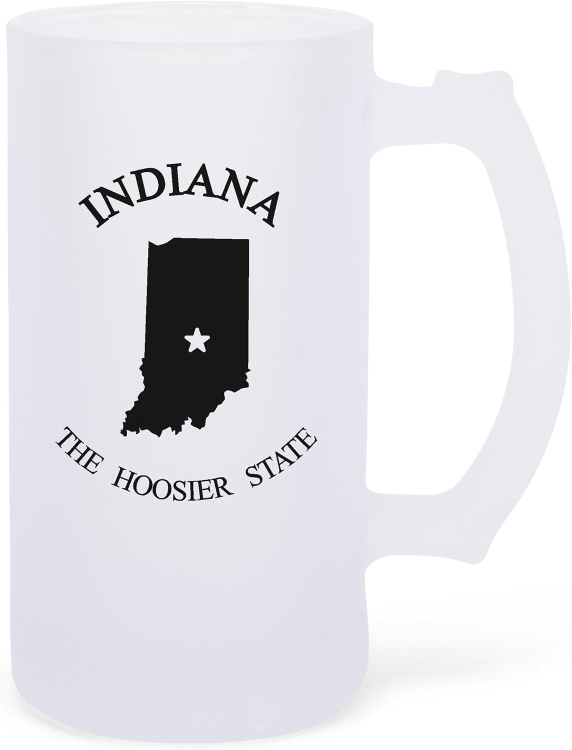 Amazon.com | 100 North Indiana The Hoosier State Frosted Matte 16 Ounce ...