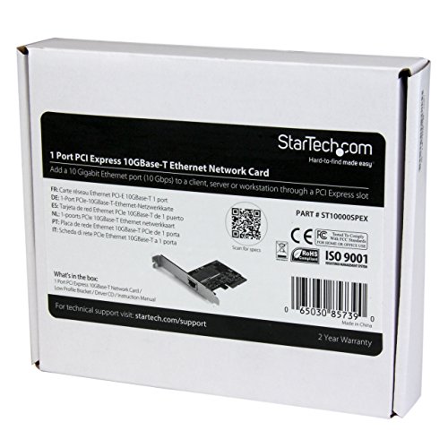 StarTech PCIe x1 10Gb/s Ethernet NIC Network Card NIC