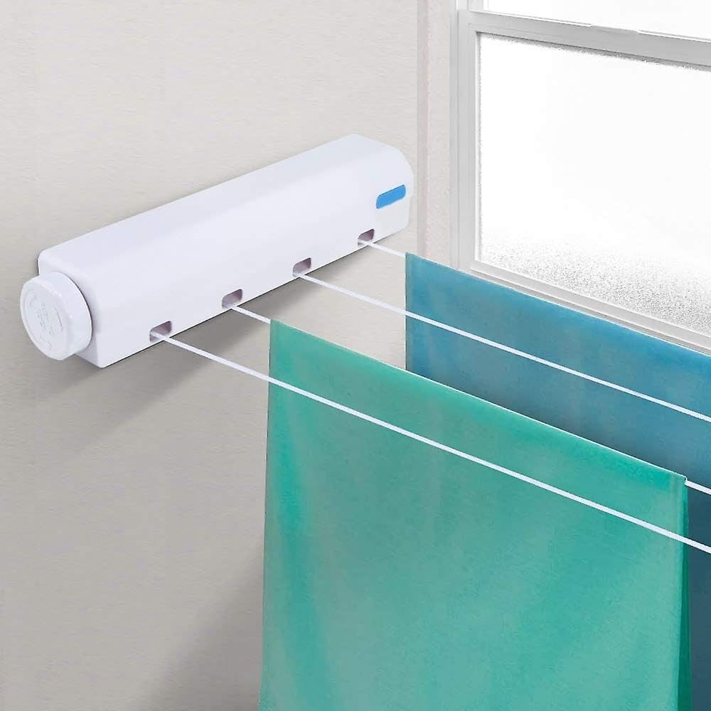 Glowick Extendable Washing Line Rope Wall Mounted Drying Ropes Hanger ...