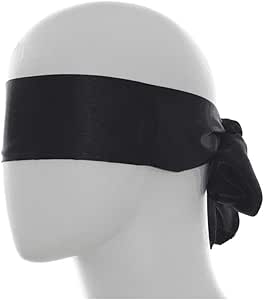 Amazon.com: 1PCS Black Lacquer Eyeshade Long Slim Ribbon Thin Blindfold ...