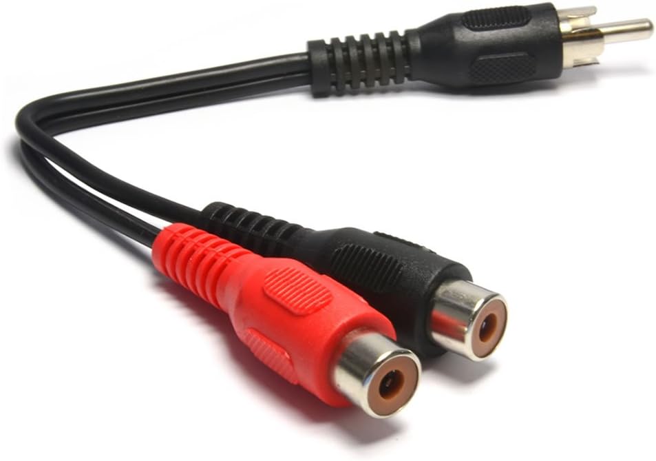 kenable RCA hane Phono-kontakt till dubbel RCA hona Phono-uttag adapter 15 cm : Amazon.se ...