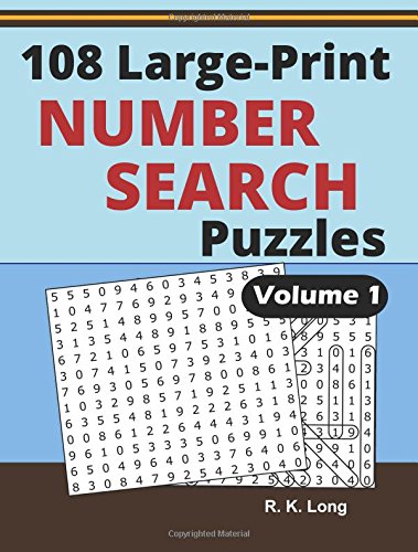 Amazon.com: 108 Large Print Number Search Puzzles, Volume 1: 108 Number ...