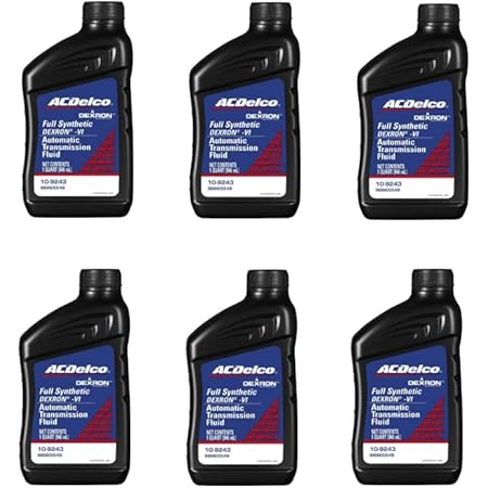 Amazon.com: ACDelco 109243 Dexron-VI Full Synthetic Automatic Transmission Fluid 1 Quart (6 Pack ...