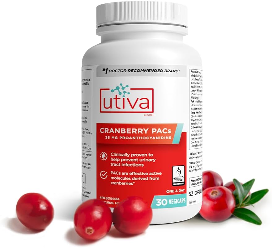 Utiva Cranberry PACs – Clinically Studied Ingredients 36mg PACs for UTI ...