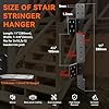 Amazon.com: 10 Pcs Black Stair Stringer Hanger Bracket, Heavy Duty 18 ...