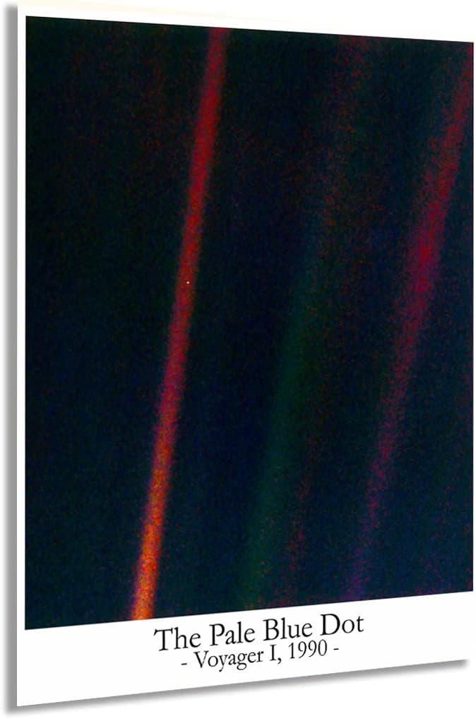 Amazon.com: Pale Blue Dot Photo Wall Decor / House Warming Gift Space ...