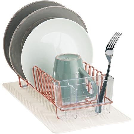 Amazon.com: Kitchen Details Copper Geode Deluxe Dish Drying Rack with ...