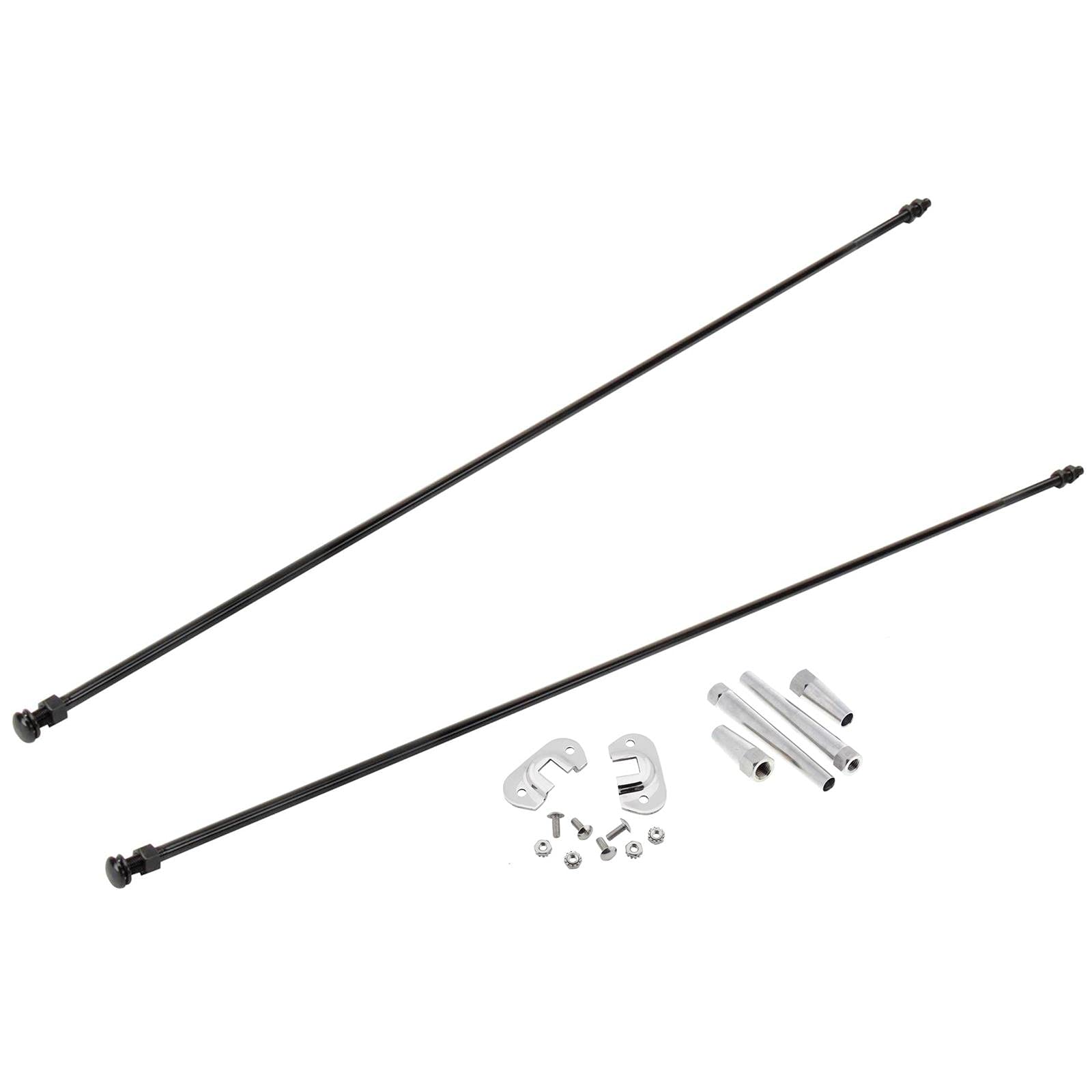 Amazon.com: 1932-36 Compatible with Ford Black Radiator Support Rod Kit ...