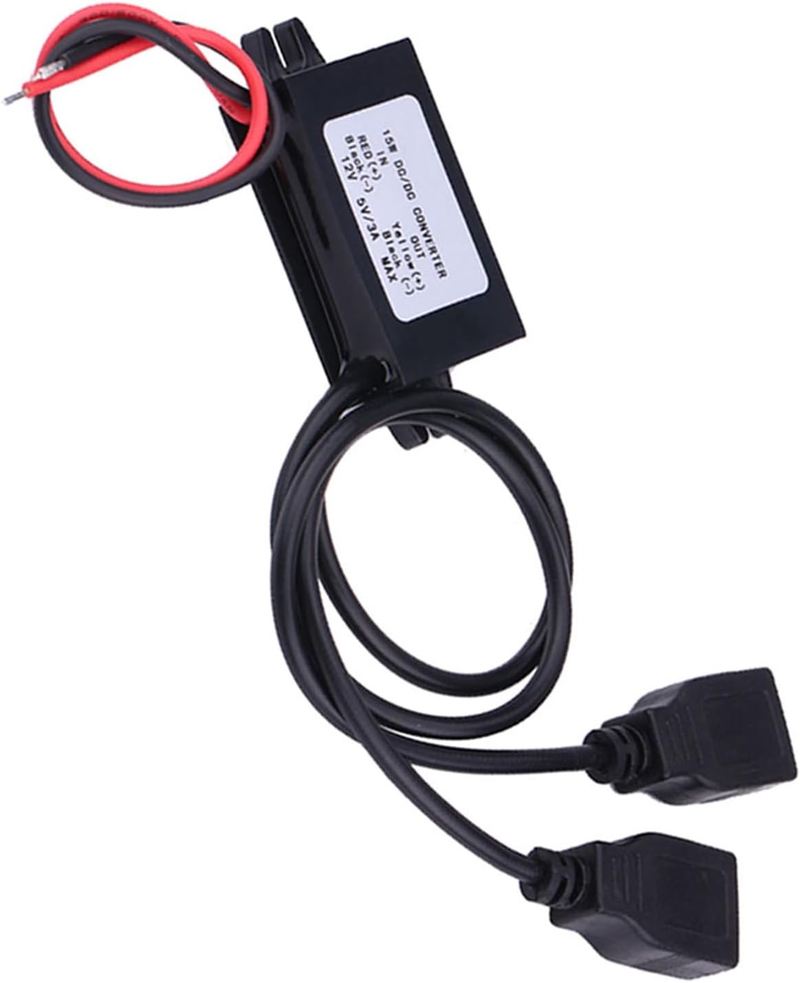 Amazon.com: 12V to 5V Volt Converter, 3A 15W Car Dual USB Hardwire Kit ...