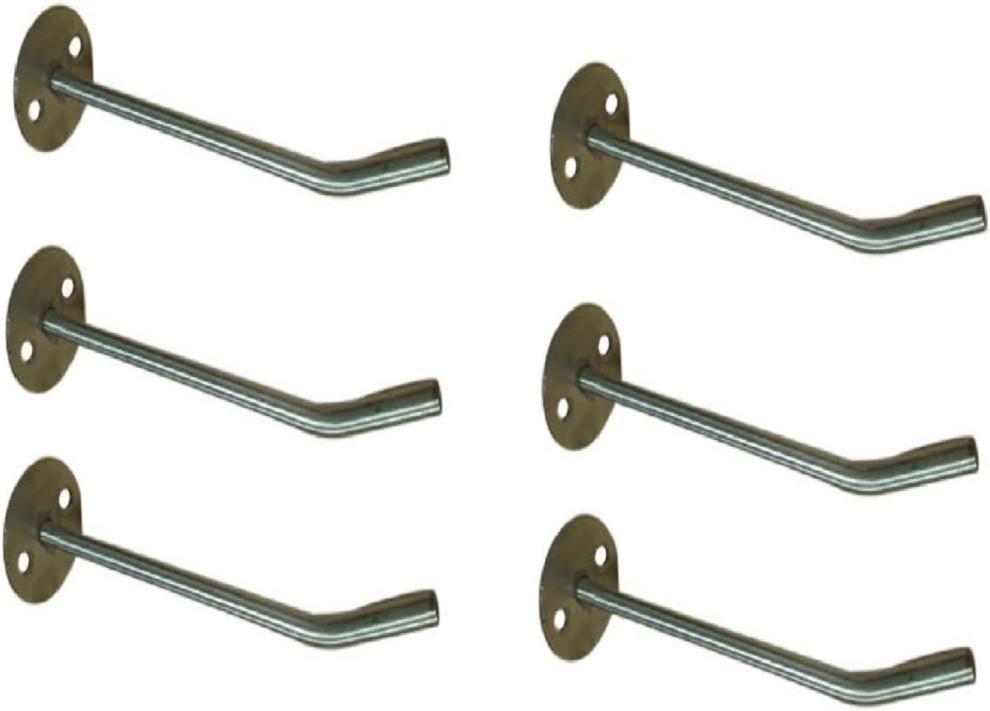 Q1 Beads 12 Pcs 4" Inch Stainless Steel Wall Mount Heavy Duty Display ...