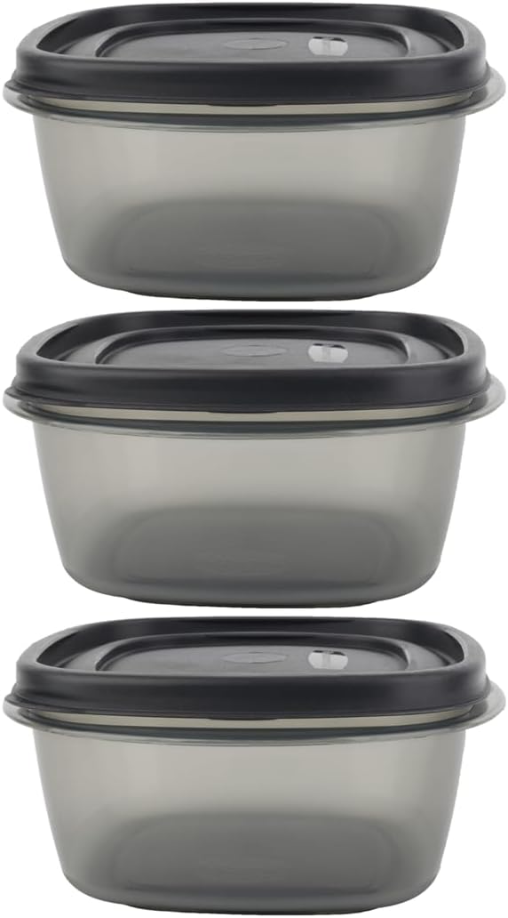 Amazon.com: Utensilux Bundle Rubber Maid Silver Food Storage Containers ...