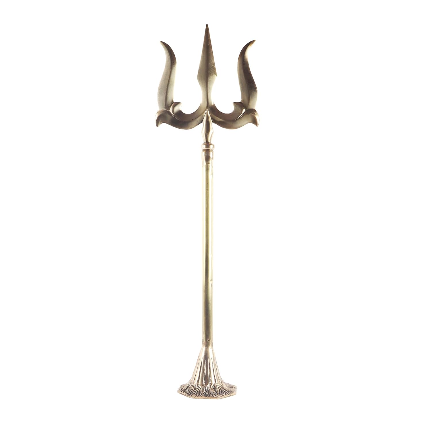 Buy Two Moustaches Shiva's Trishul 21 Inches Brass Statue, Shiva's ...