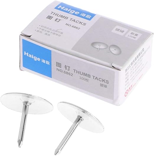 Amazon.com: 80 Pcs Flat Thumb Tacks Silver Thumb Nails Round for Head ...