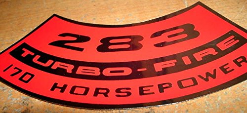 TURBO-FIRE 283/170 HP AIR CLEANER LID Decal CHEVROLET CHEVELLE: GM ...
