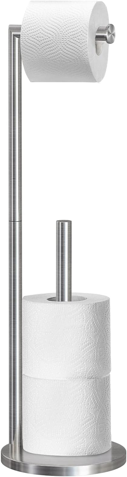 Top-spring Toilet Roll Holder Free Standing Toilet Paper Holder Stand ...