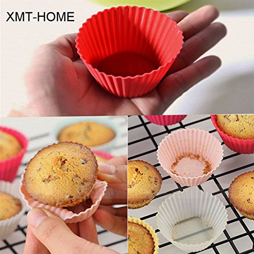 XMT-HOME Silicone molds cake mold cupcake liners muffin cases non-stick ...