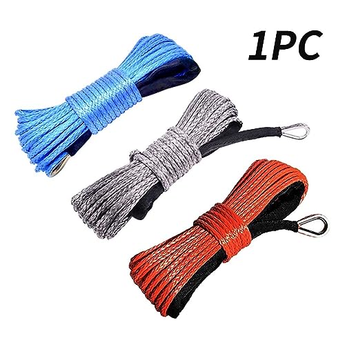 Synthetic Winch Rope 1/4''x50' with Sheath Outdoor Accessories String ...